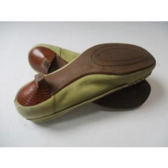 Bass | Shoes | Bass Green Chartreuse Suede Beaded Moccasin Pump | Poshmark